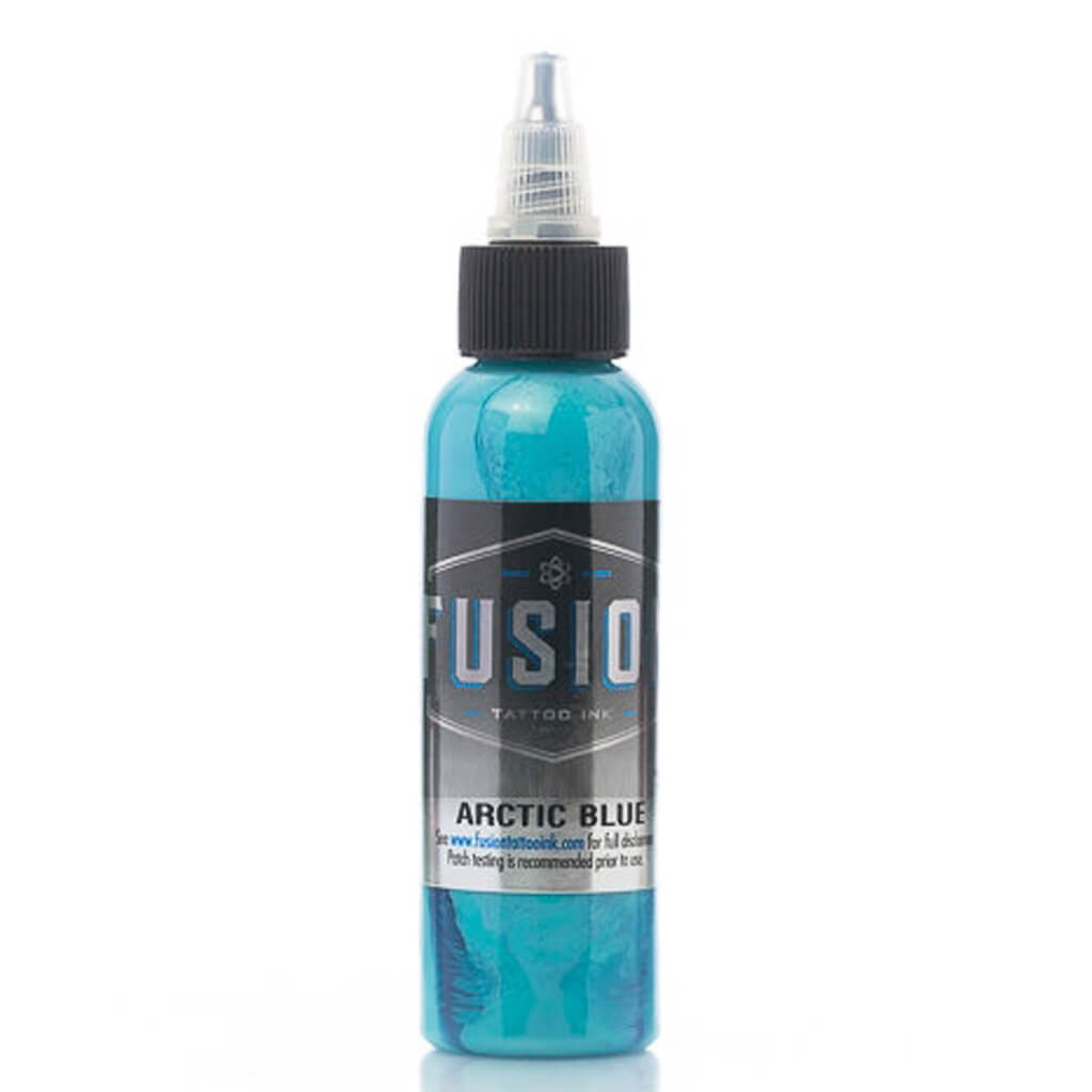 Fusion Ink Arctic Blue – Bright Blue Tattoo Ink with Grey Undertone ...