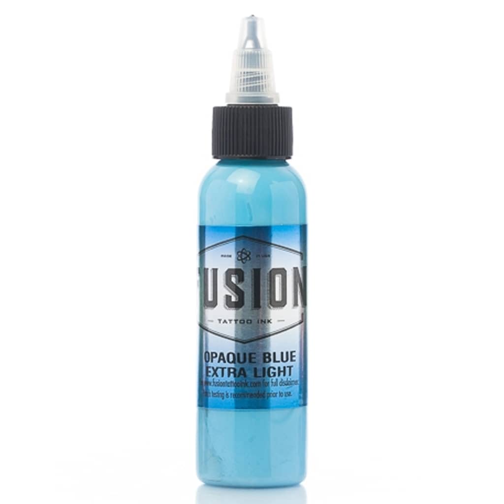 Fusion Ink Opaque Blue Extra Light – Tattoo Ink for Soft, Bold ...