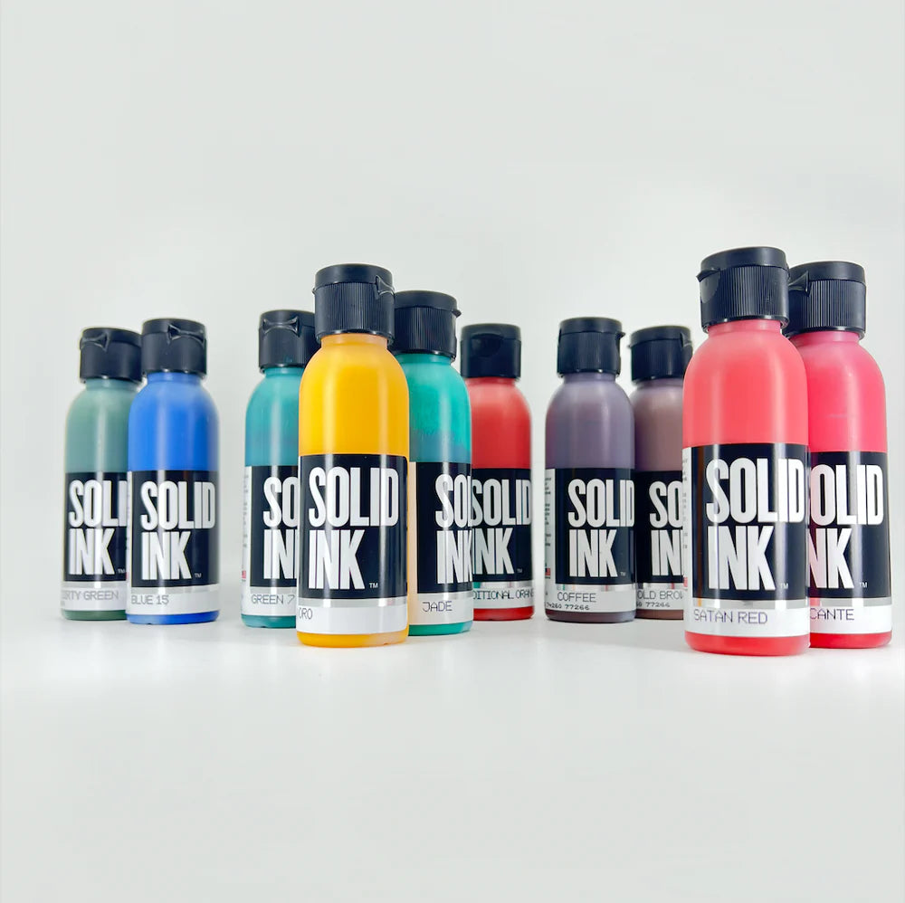 Solid Ink Old Pigments Tattoo Ink Set – Traditional Colors for Old ...