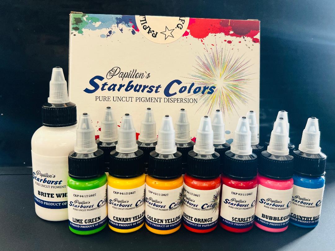 Papillon's 13-Piece Traditional Color Tattoo Ink Set + Brite White – SD ...