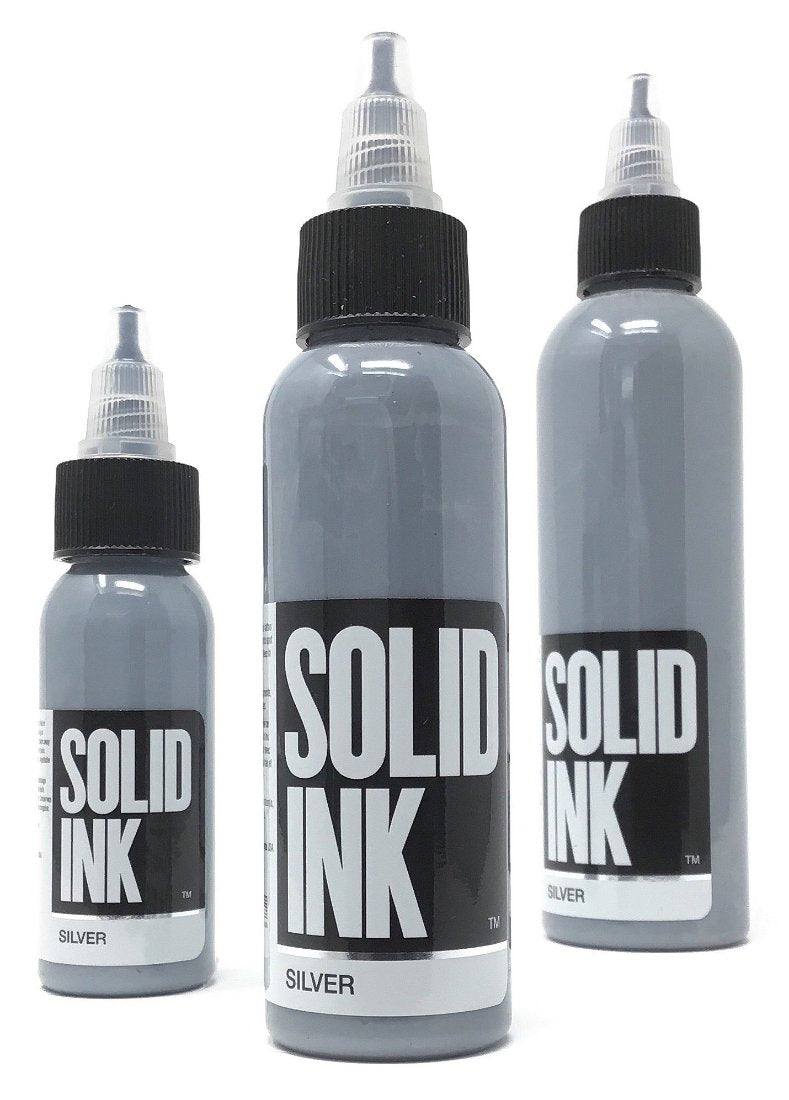 Solid Ink Silver Tattoo Ink – Light Grey Toner for Smooth Blends ...