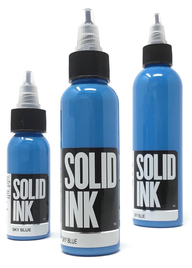 Solid Ink Sky Blue Tattoo Ink – Warm Blue for Smooth Sky Backgrounds ...